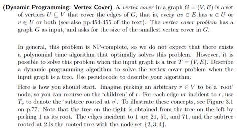 Dynamic Programming Vertex Cover A Verter Cover In