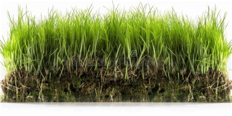 Front View Of Grass Or Lawn Isolated On White Stock Illustration Illustration Of Park Macro