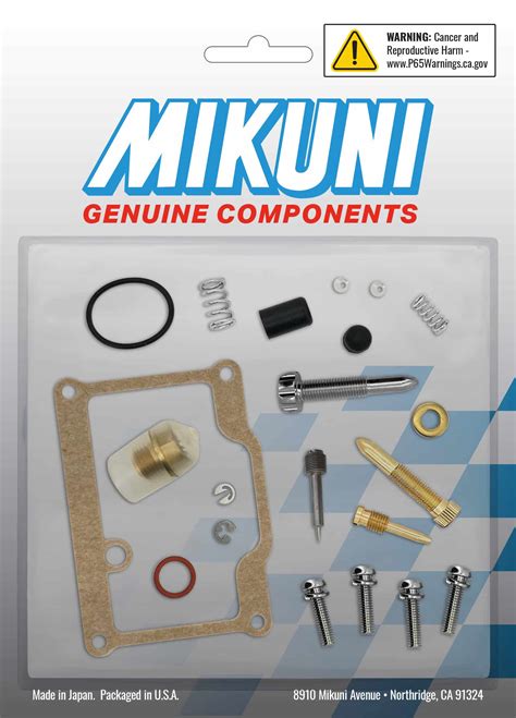 Mikuni Carburetor Rebuild Kit For Arctic Cat And Polaris Snowmobiles With Mikuni Vm34 Carburetors