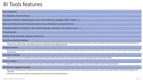Basics Of Bi And Data Management Summarypdf