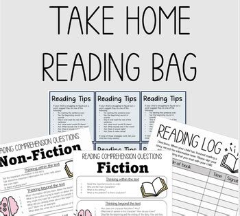 Take Home Reading Bag By Shannonmaes Space TPT