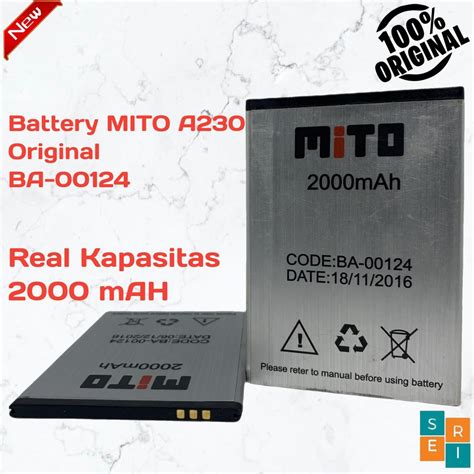 Jual Baterai Batre Batrai Battery Mito A BA Asli Ori Original Cabutan New Baru Shopee