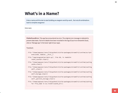 No Manage App Button Community Cloud Streamlit