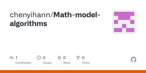 Github Chenyihann Math Model Algorithms