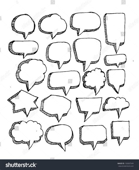Speech Bubble Sketch Hand Drawn Stock Vector Royalty Free Shutterstock