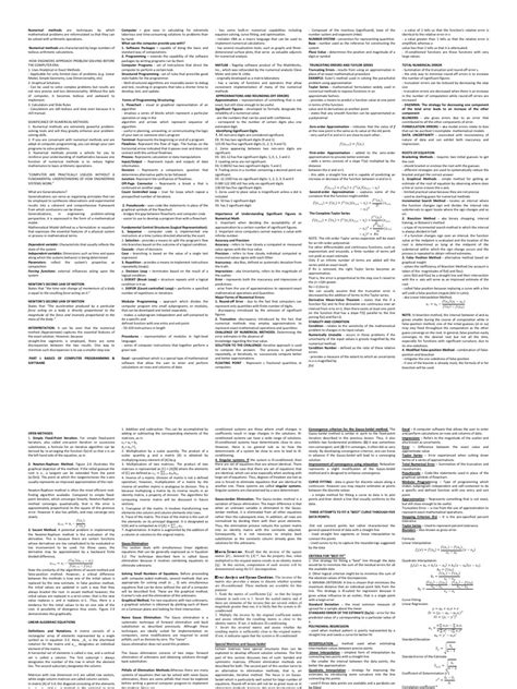 numerical methods reviewer pdf matrix mathematics numerical