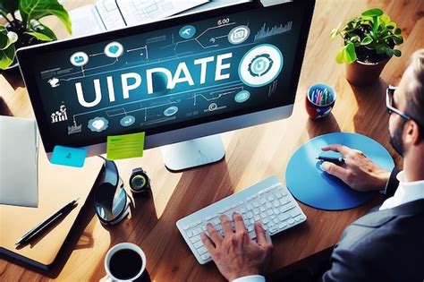 Update Software Computer Program Upgrade Business Technology Internet Concept Premium Ai