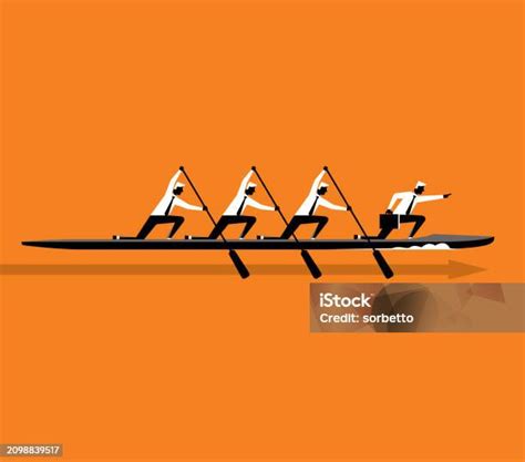 Businessman Rowing Direction Stock Illustration Download Image Now Rowing Sport Rowing