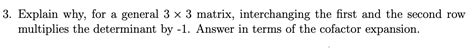 Solved 3 Explain Why For A General 33 Matrix Chegg Com
