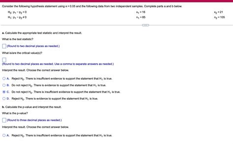 solved consider the following hypothesis statement using