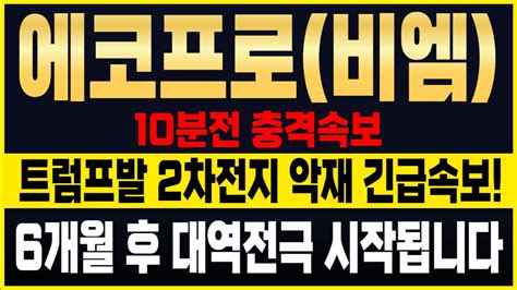 에코프로 에코프로비엠 트럼프발 2차전지 악재 긴급속보 테슬라 전기차 역대급 증산속보 6개월 후 대역전극 시작됩니다