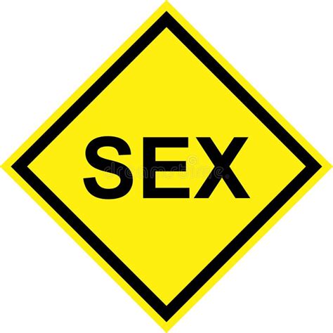 Yellow Hazard Sign With Sex Text Stock Illustration Illustration Of