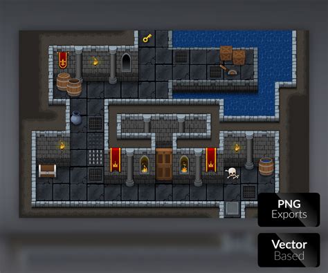 The Dungeon Top Down Tileset Game Art Partners