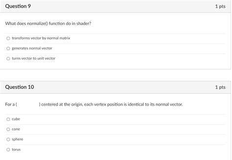 Solved What Does Normalize Function Do In Shader Chegg