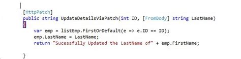 Webapi Webapi Patch Update Using Frombody Parameter In Webapi Using Mvc4 Template