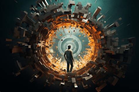 Premium Photo Abstract Visualization Of A Person Turning A Generative Ai