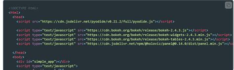 Using Panel In Pyodide Outdated · Issue 5307 · Holovizpanel · Github
