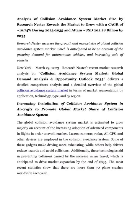 Ppt Collisionavoidancesystemmarket Powerpoint Presentation Free Download Id12278097
