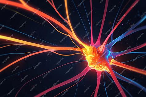 Digital Illustration Of Active Neuron Firing Within A Neural Network