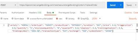 Error While Placing Order Smartapi Forum