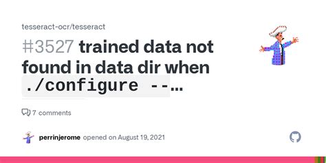 Trained Data Not Found In Data Dir When ` Configure Prefix` Is Used With A Path Containing