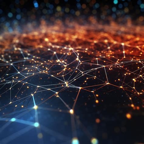 Premium Photo Cyber Particle Network Abstraction
