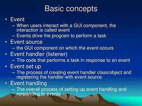 Introduction To Event Handling Ppt Download