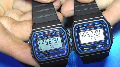 Casio f91w-1s цифровые часы digital clock оригинальные - YouTube