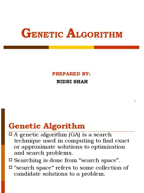 Enetic Lgorithm Prepared By Pdf Genetic Algorithm Genetics