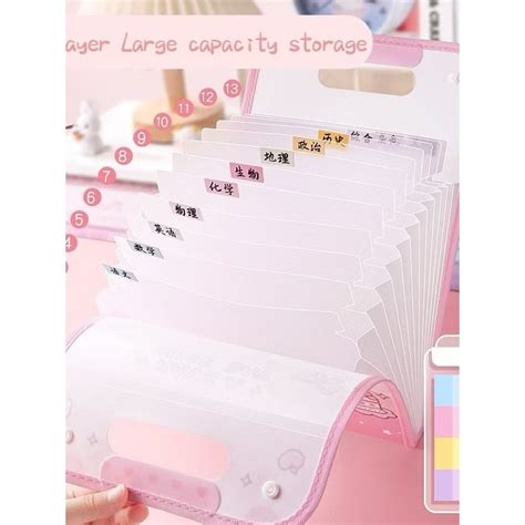 Folder File Organizer Expanding File Folder Clear 13 Layer Test Paper Shopee Philippines