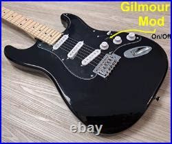 Fender Stratocaster Black Guitar With Gilmour Mod Strat Sss Ltd Maple