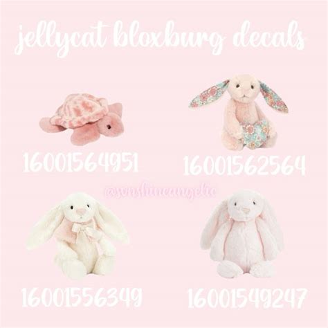 Jellycat Decals Bloxburg 🎀 Preppy Decal Computer Decal House Decals