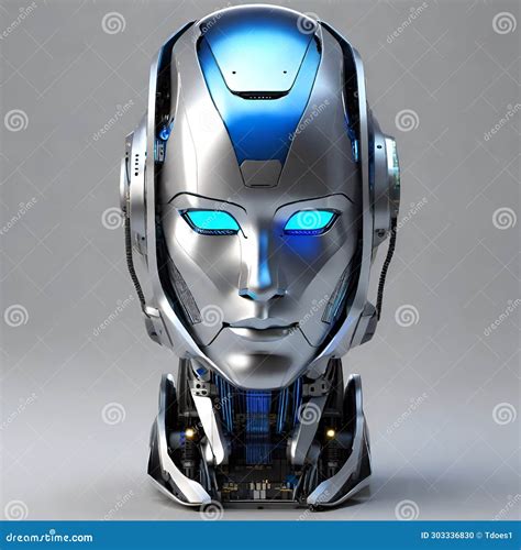 Artificial Intelligence Robot Head Ai Stock Illustration Illustration Of Processing Robot