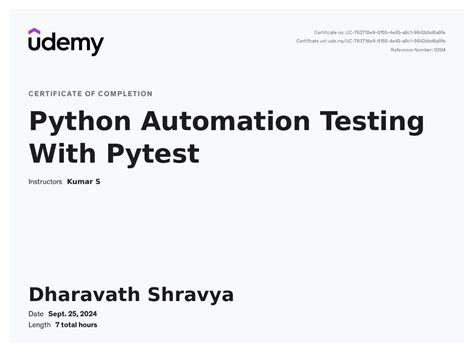 Dharavath Shravya On Linkedin Capgemini Pythonautomation Testing Udemy Finanicalservices