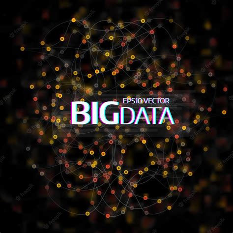 Premium Vector Big Data Visualization Abstract Background With Dots