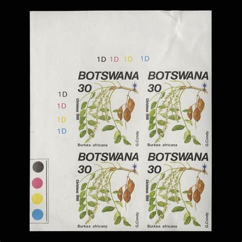 Botswana 1990 Flowering Treeschristmas Zeboosecom