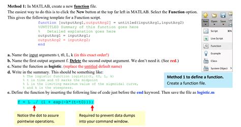 Solved Method 1 In Matlab Create A New Function File The