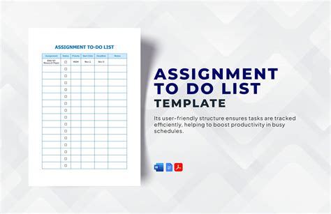 Editable Assignment Templates In Word To Download