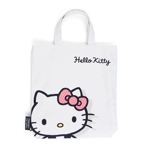 Sanrio Hello Kitty 日版 棉質 直款 手挽袋 單肩包 側揹袋 手提袋 戶外 凱蒂貓 2022年 簡約系列