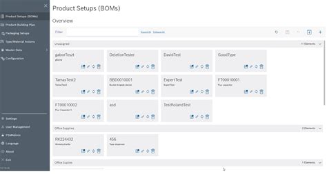 Product Setup Management User Interface Nexeed Learning Portal