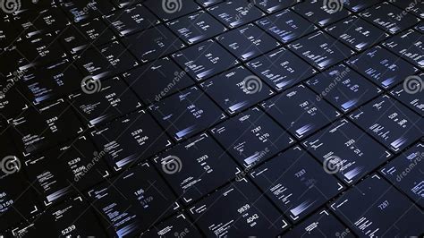 3d Computer Cells With Numbers Animation Business Structure In 3d Computer Graphics With