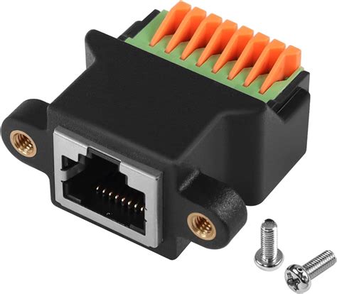 Qianrenon Rj45 Female Quick Connect Solderless Mount Adapter Cat6a Rj45 8p8c Female