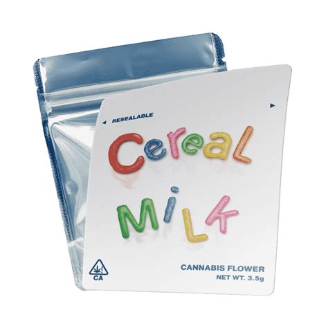 Cereal Milk Mylar Bags Labelled Or Unlabelled Strain Labels