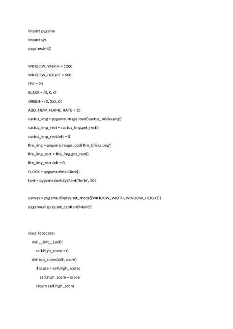 Mario Run Import Pygame Import Sys Pygame Windowwidth 1200