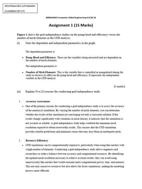 mmk36003 cae ii assignment 1 jeevitraa devi pdf computational