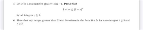 5 Let X Be A Real Number Greater Than 1 Prove