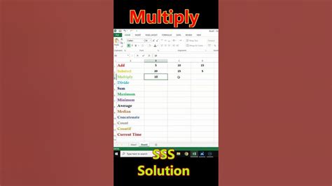 How To Apply Multiply Formula In Excel Multiply Formula Excel Formulas Sss