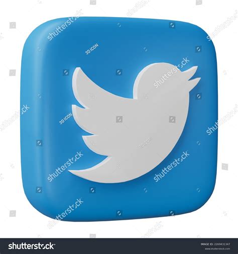 967 Twitter Logo 3d Images Stock Photos 3D Objects Vectors