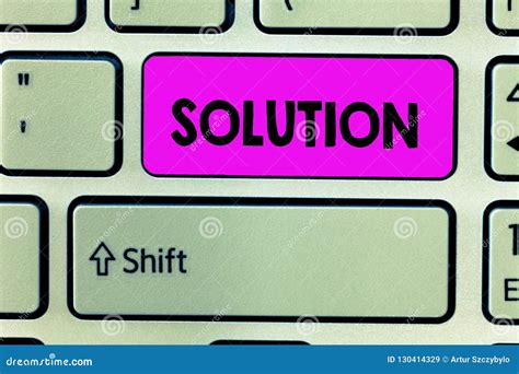 Handwriting Text Solution Concept Meaning Means Of Solving Problem Or