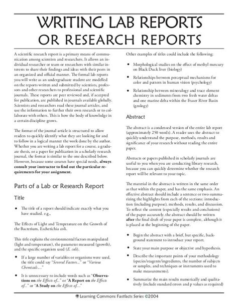 🎉 Lab Report Results Section Example How To Write A Results Section